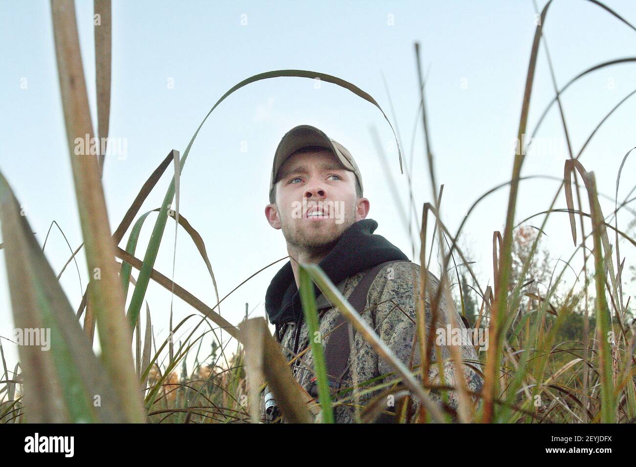 Alex Culp, a senior at the University of Minnesota-Duluth, watches for ...