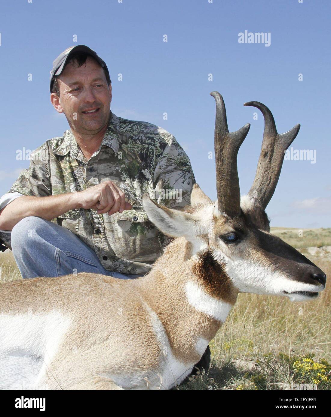 Michael Pearce with a nice western Kansas pronghorn, one of his ...