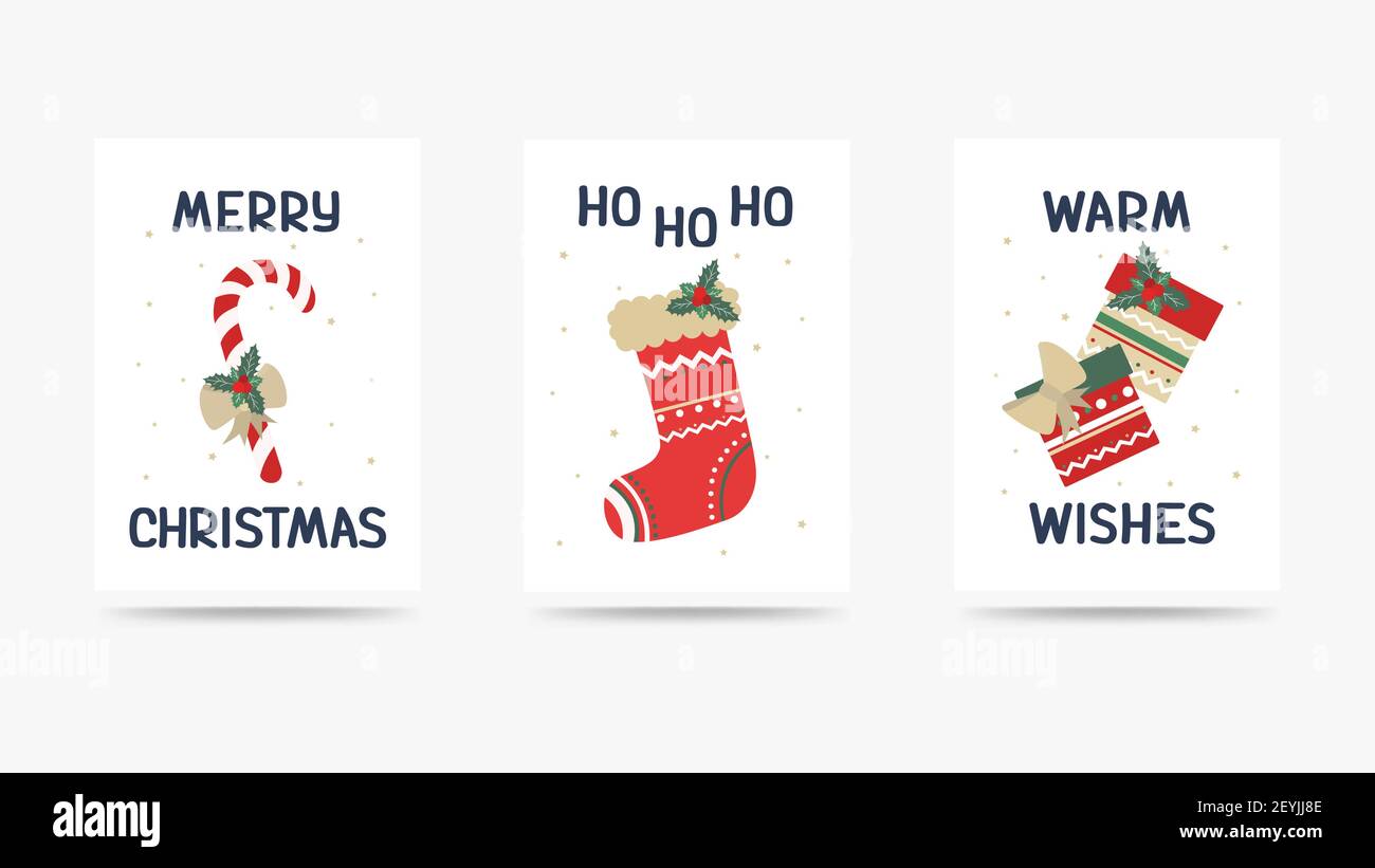 Set gold christmas cards Cut Out Stock Images & Pictures - Alamy