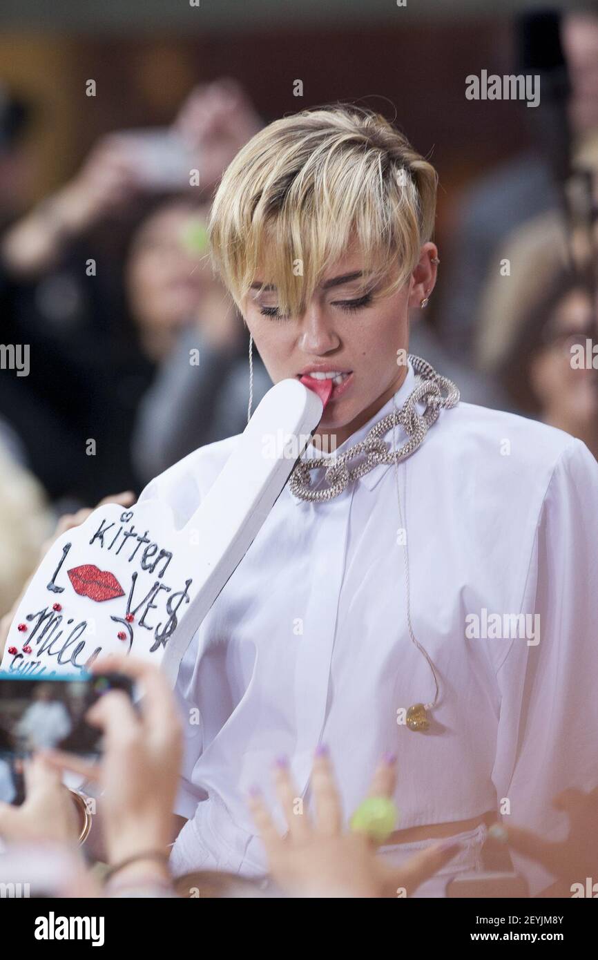 Miley Cyrus attends NBC's "Today Show" in Rockefeller Center in New ...