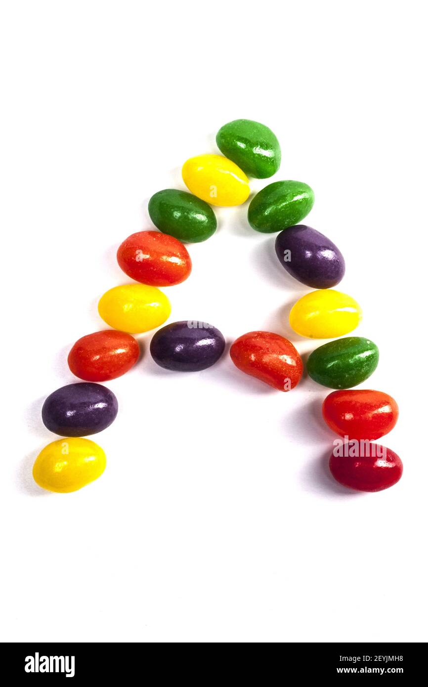 Candy Letter A Stock Photo - Alamy