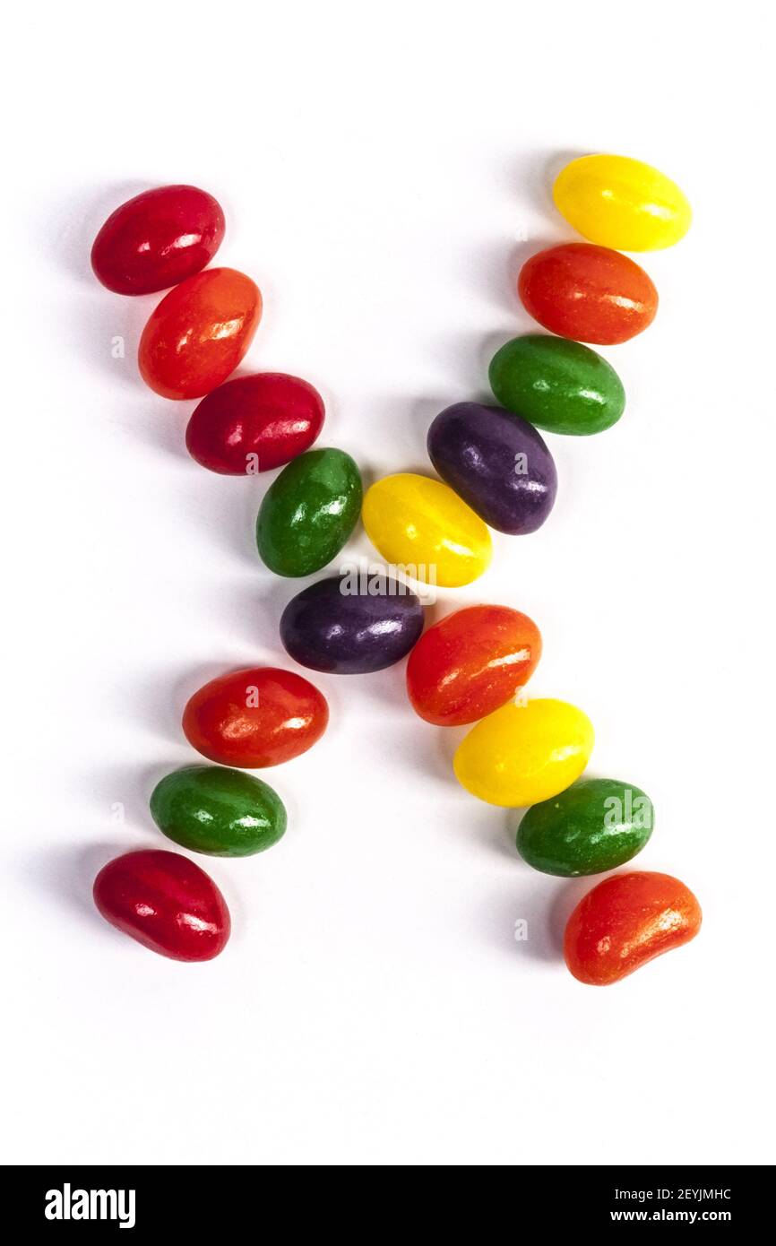 Candy Letter X Stock Photo - Alamy
