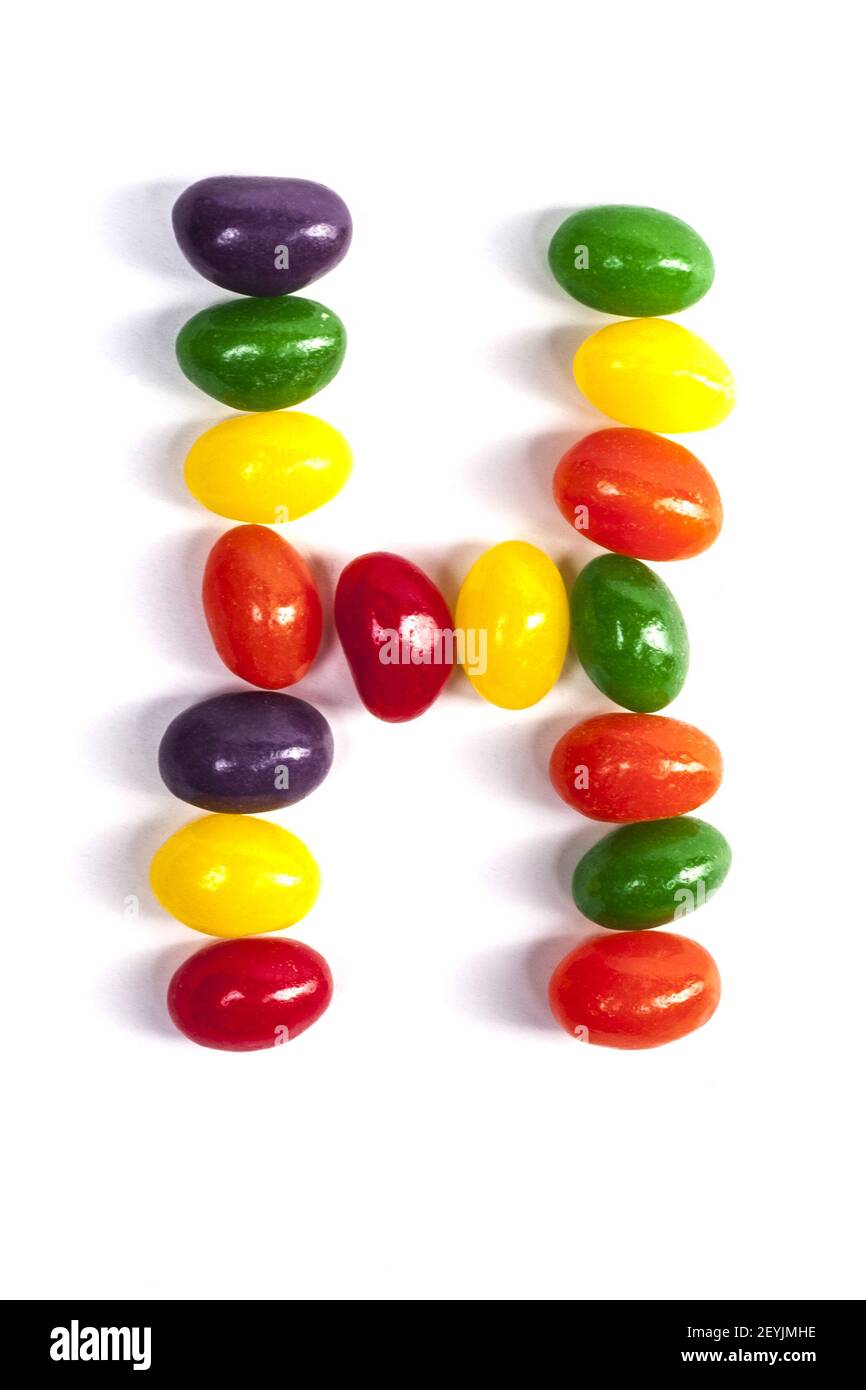 Candy Letter H Stock Photo - Alamy