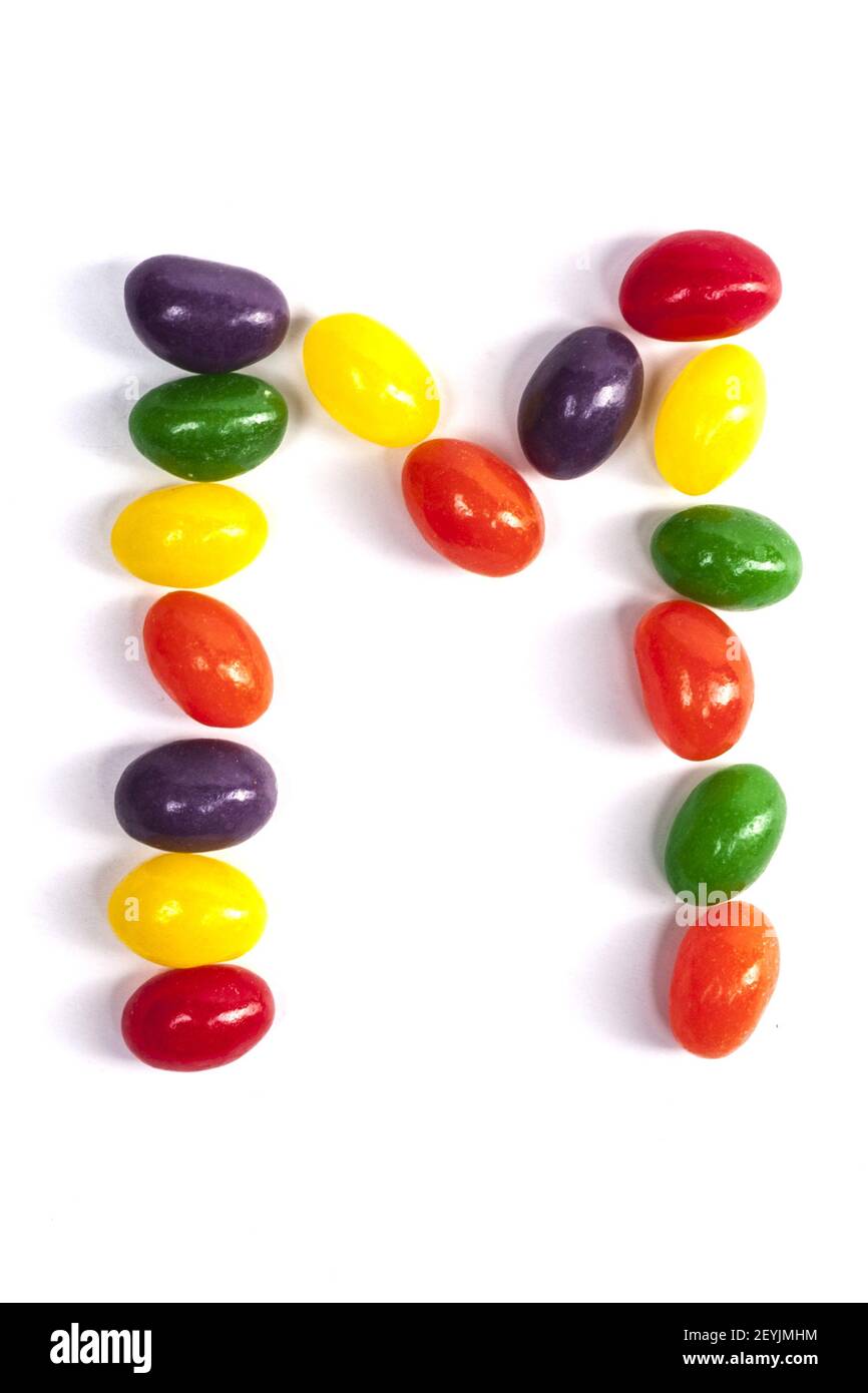 Candy Letter M Stock Photo - Alamy