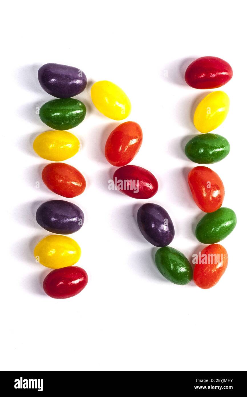 Candy Letter N Stock Photo - Alamy