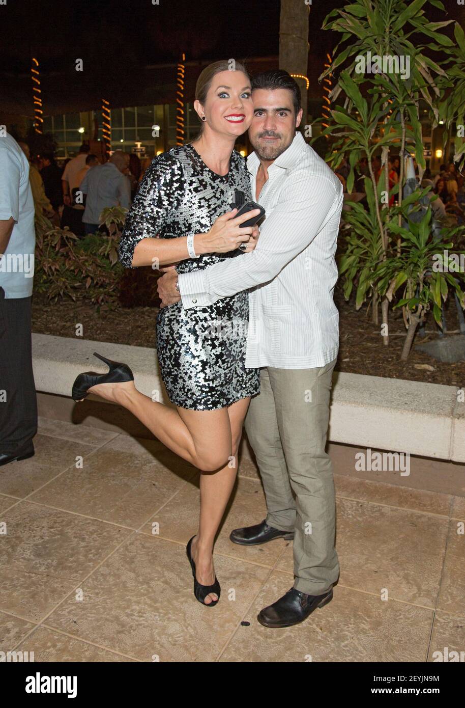 MIAMI, FL - JUNE 15: Sonya Smith and Jose Guillermo Cortinez attends ...