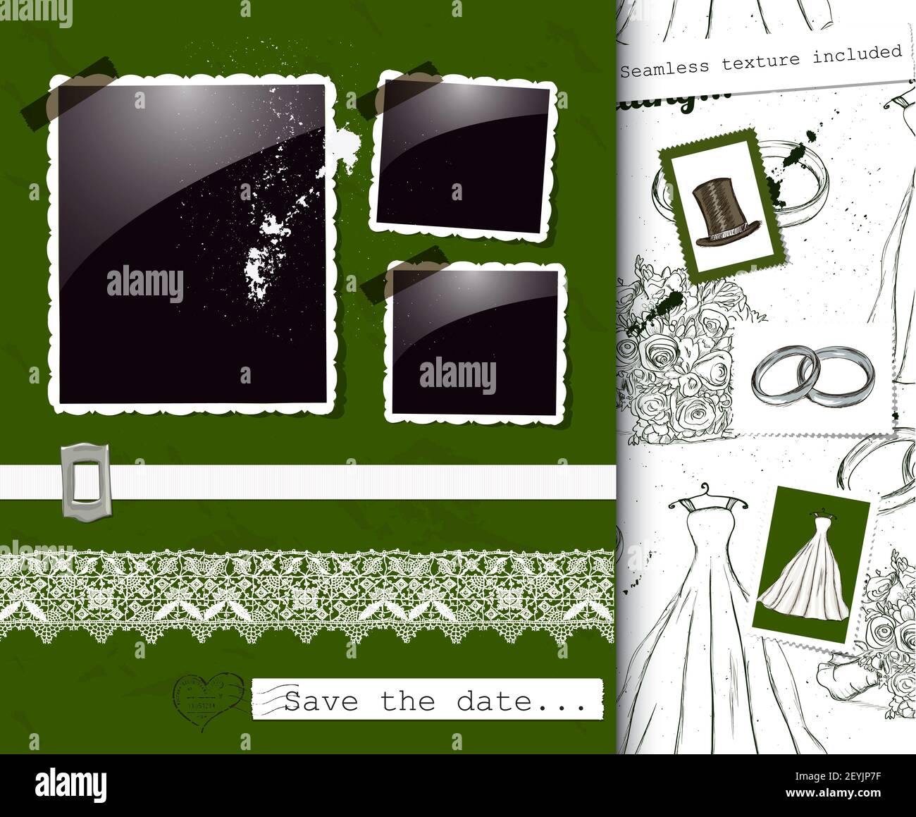 Vintage wedding poster Stock Photo - Alamy