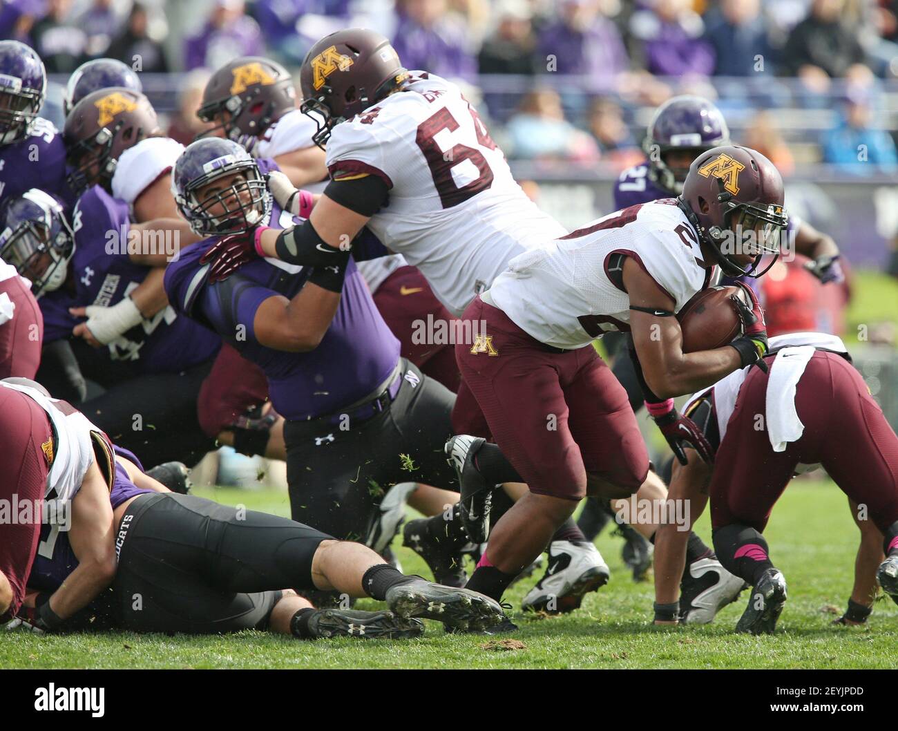 Minnesota's David Cobb (27) rushes in the third quarter against ...