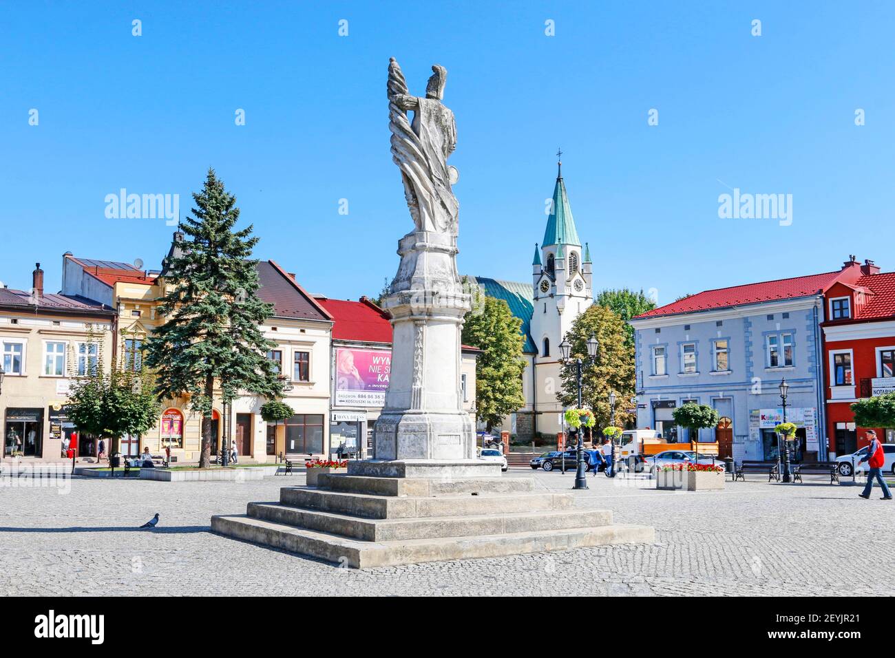 Monument on the market in Brzesko, Poland Stock Photo - Alamy