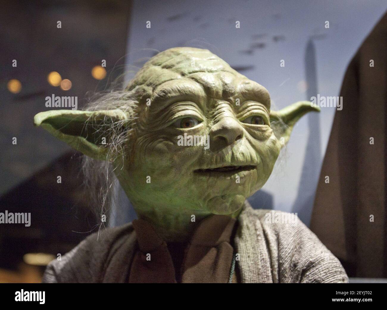 A Yoda figure is one of the displays in "Star Wars: Where Science Meets ...