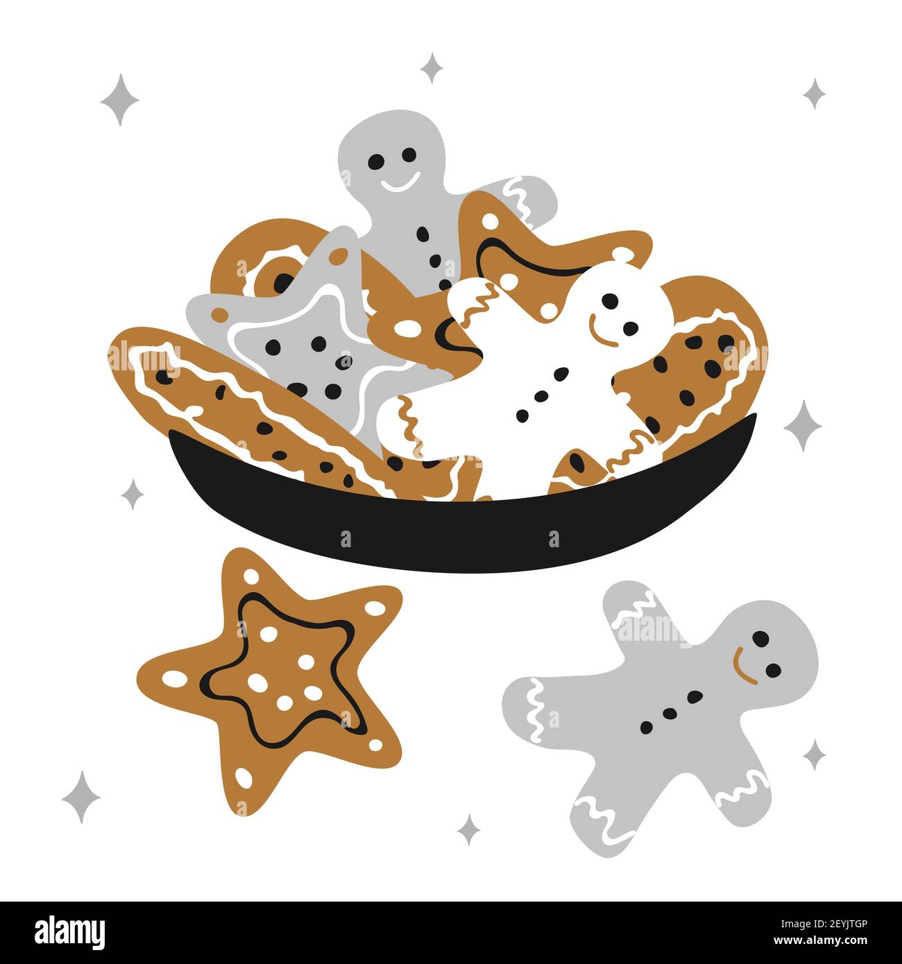 Cartoon Plate Of Christmas Cookies