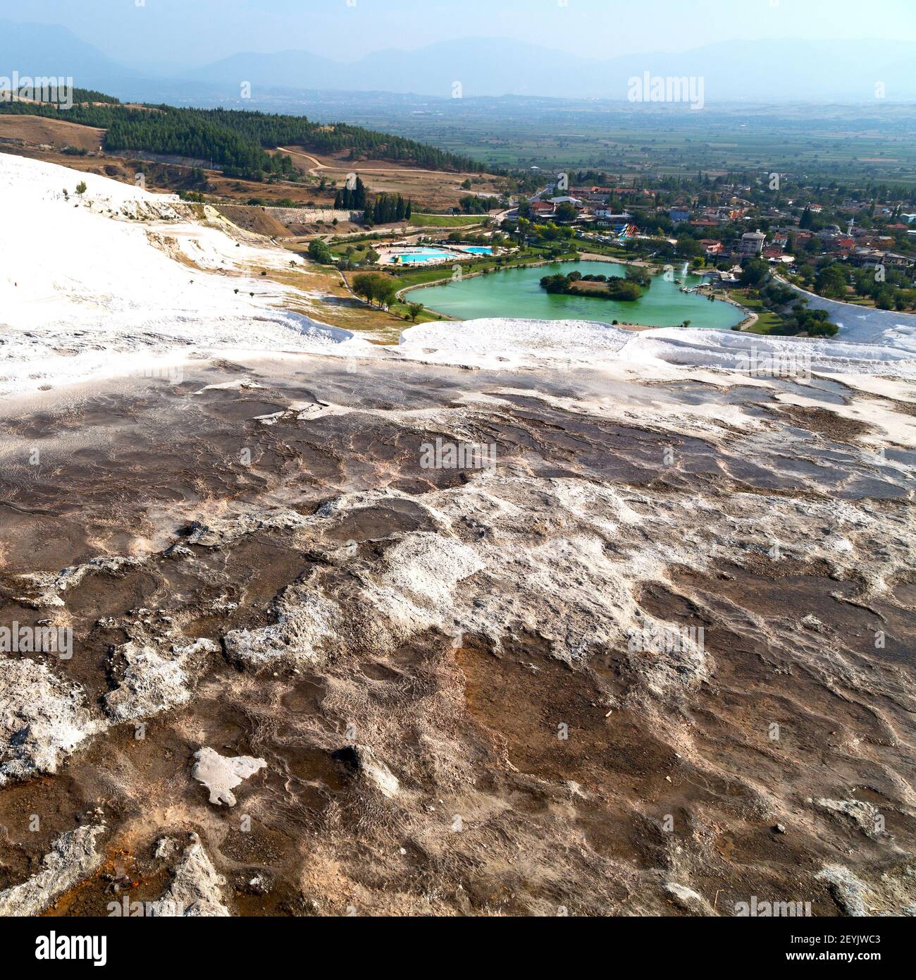 Bath and travertine water abstract in pamukkale turkey asia the old ...