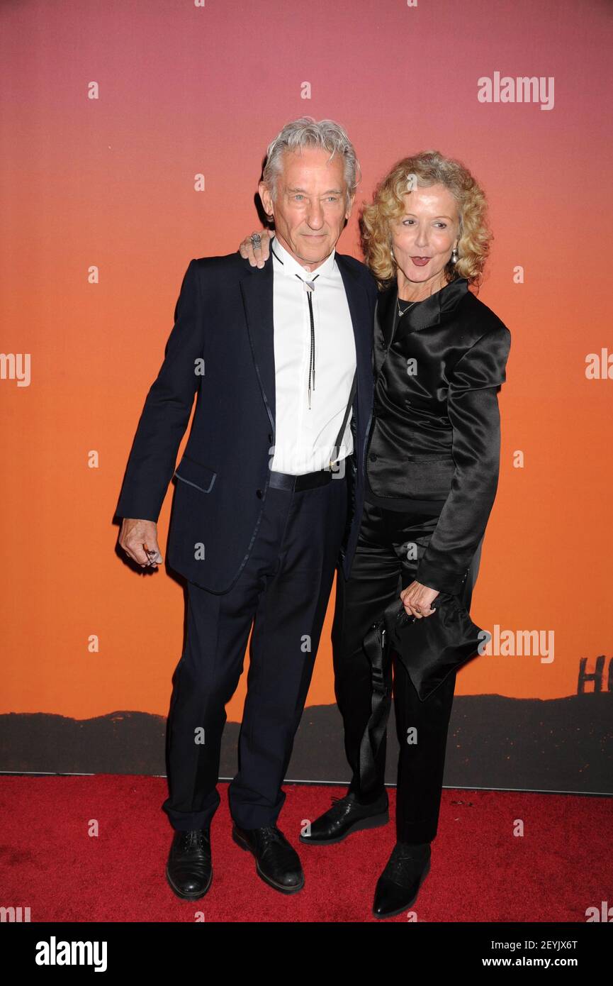 L-R: Ed Ruscha, Dana Ruscha arrives to the Whitney Museum of American ...