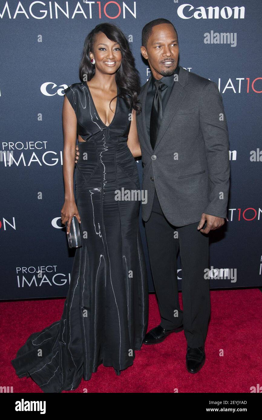 (L-R) Nichole Galicia, Jamie Foxx, attend Canon's Project Imaginat10n ...