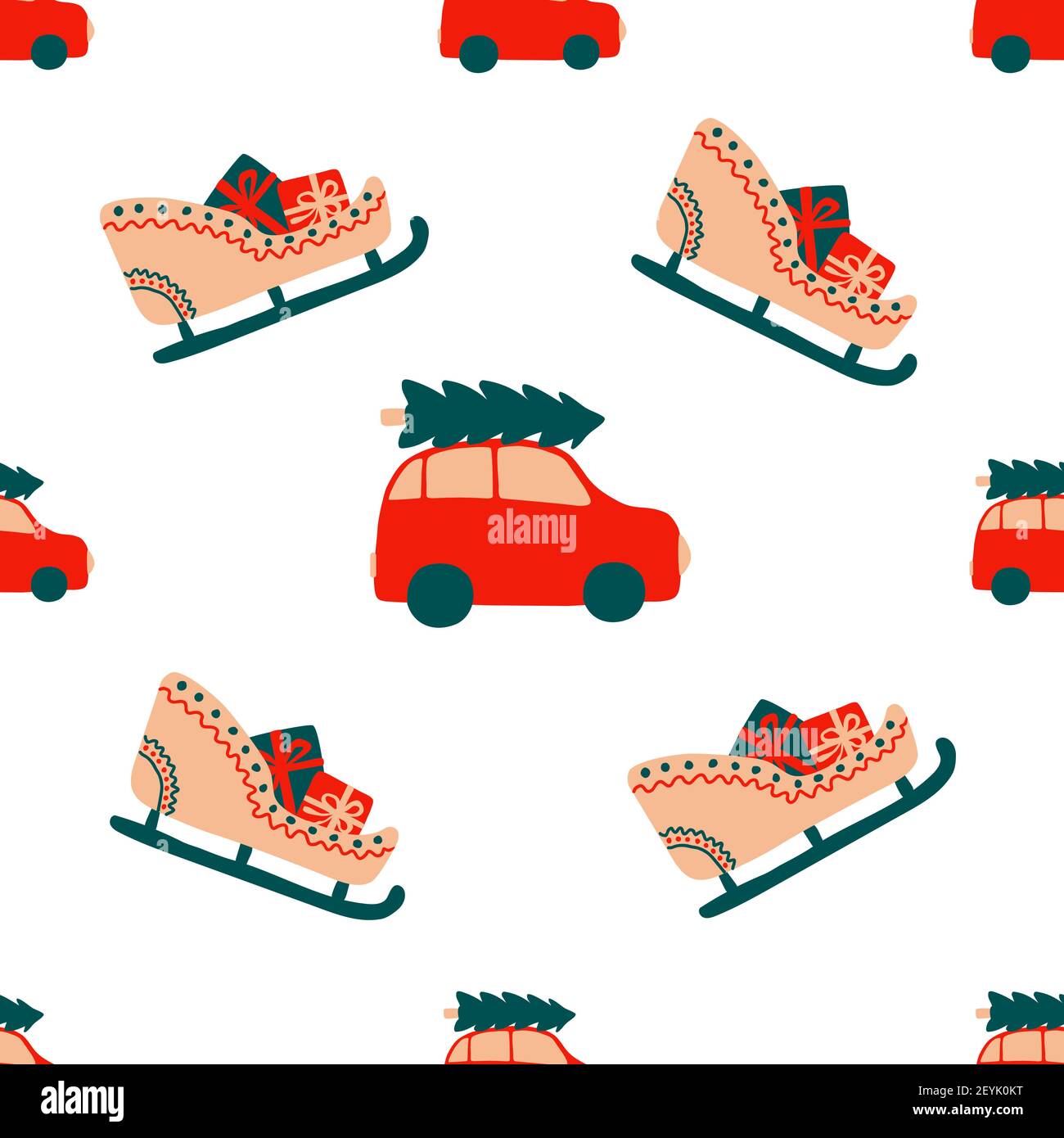 Car seamless pattern vector hi-res stock photography and images - Alamy