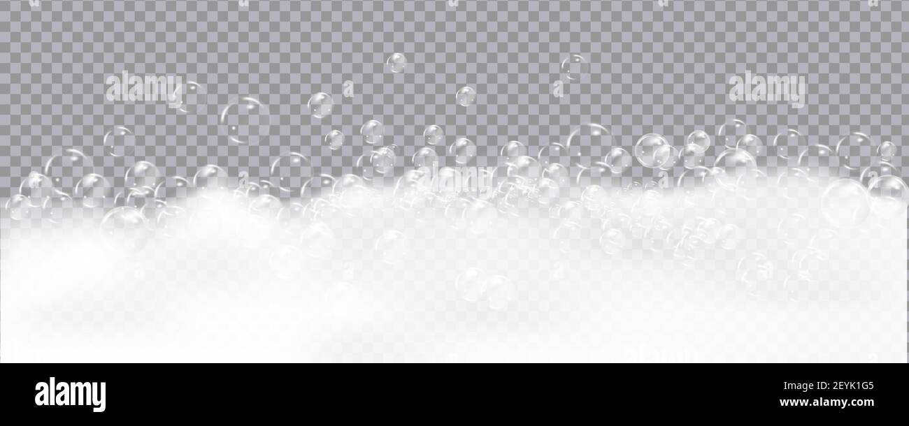 Sparkling shampoo and bath lather vector illustration Stock Vector ...