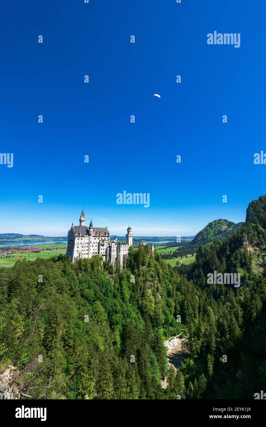 View of famous and amazing Neuschwanstein Castle, Bavaria, Germany ...