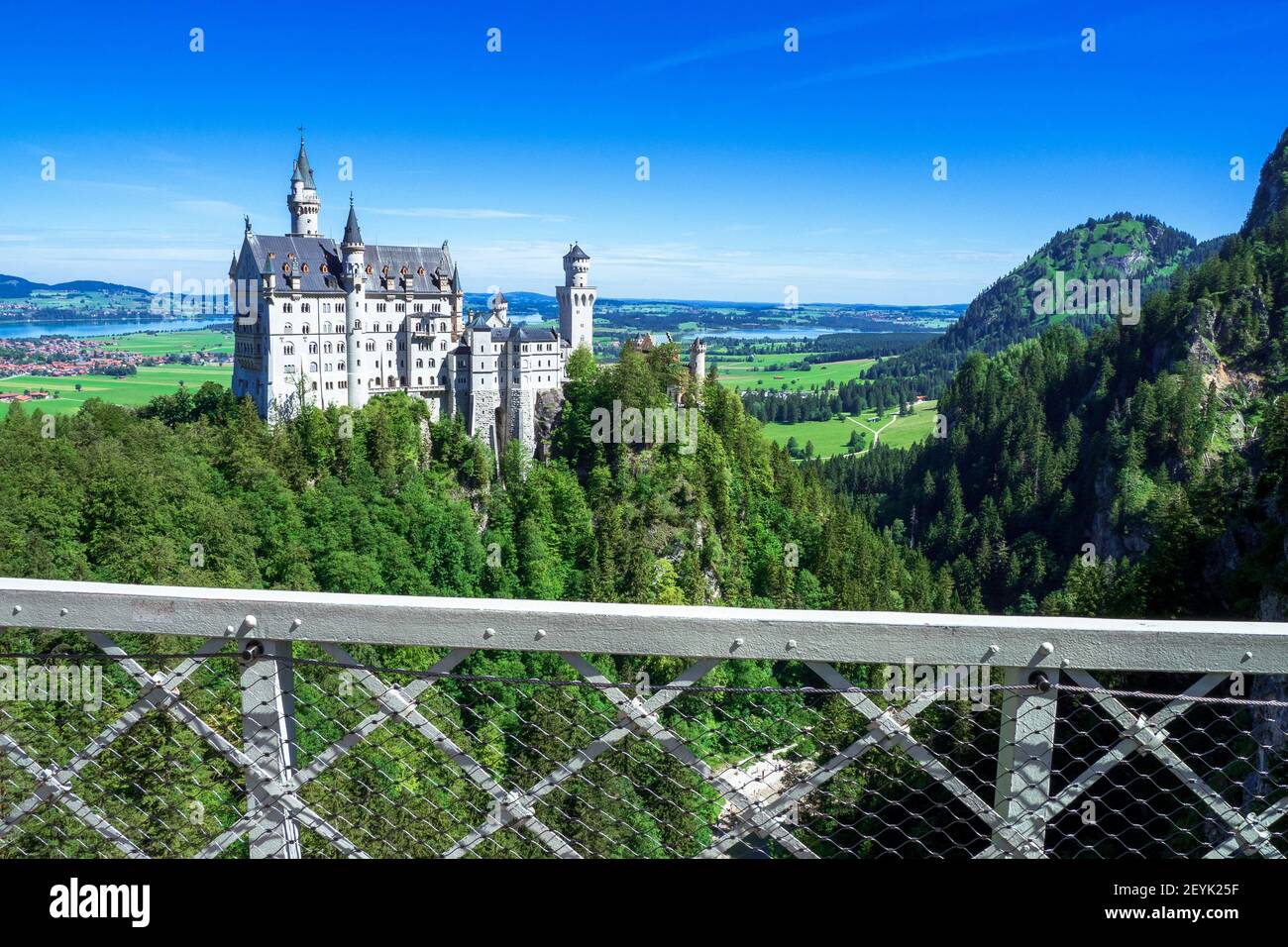 View of famous and amazing Neuschwanstein Castle, Bavaria, Germany ...
