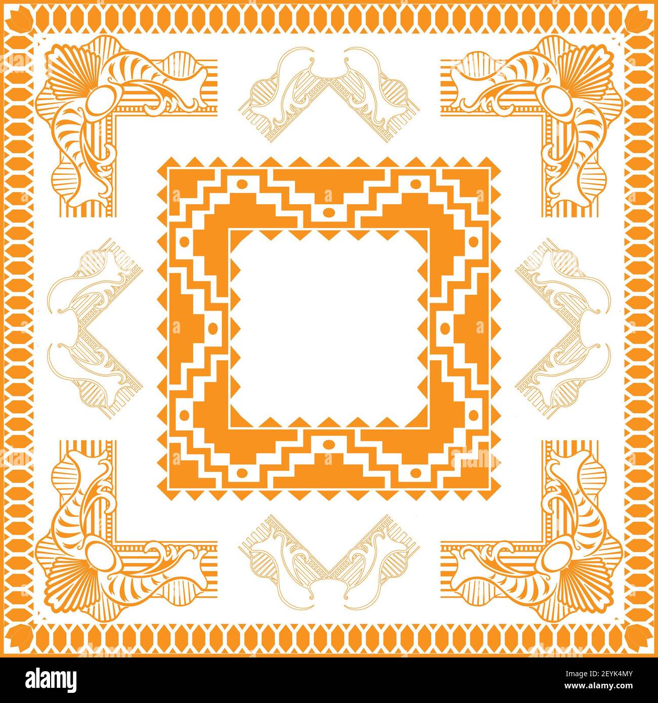 A beautiful abstract illustration in orange color - perfect for ...