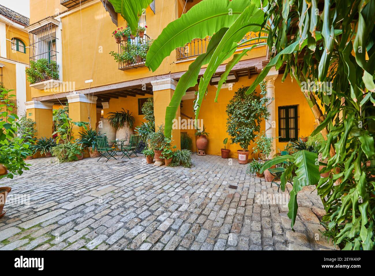 Typical Andalusian courtyard ,Seville,Andalucía,Spain Stock Photo - Alamy