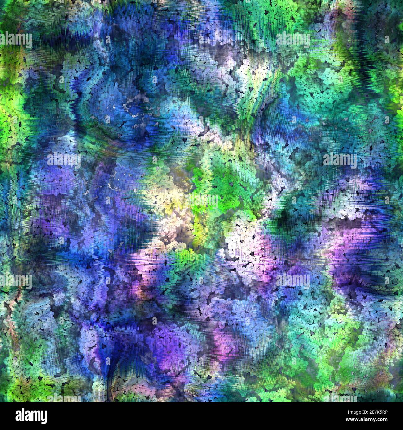 Seamless abstract color blobs with floral overlay Stock Photo - Alamy