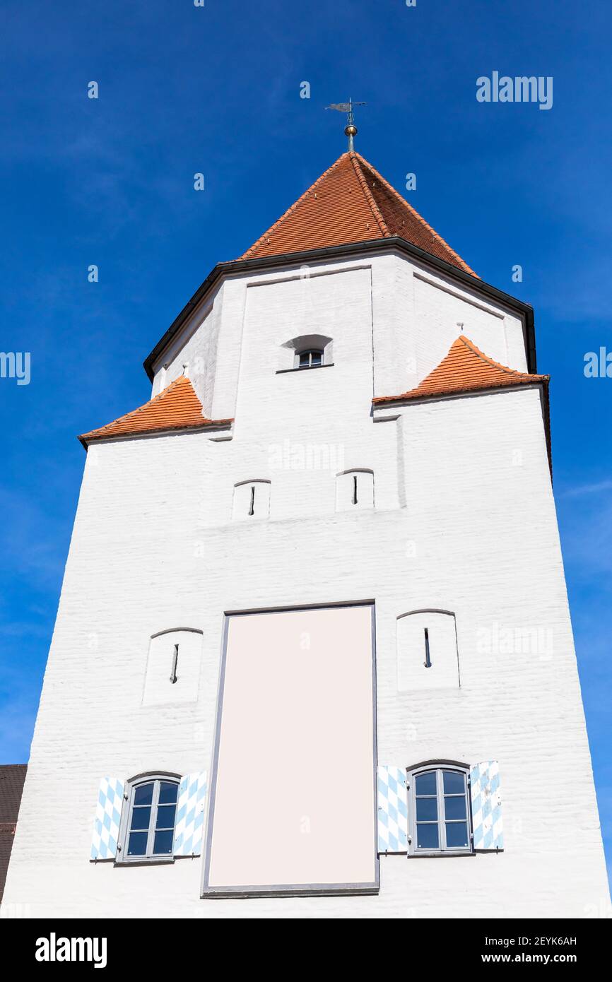 Unteres Tor, city gate of Aichach, Bavaria, Germany Stock Photo - Alamy