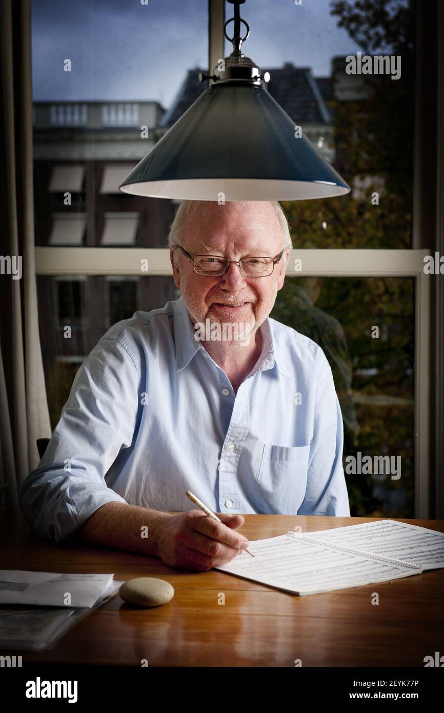 Dutch composer and pianist Louis Andriessen poses for a portrait ...
