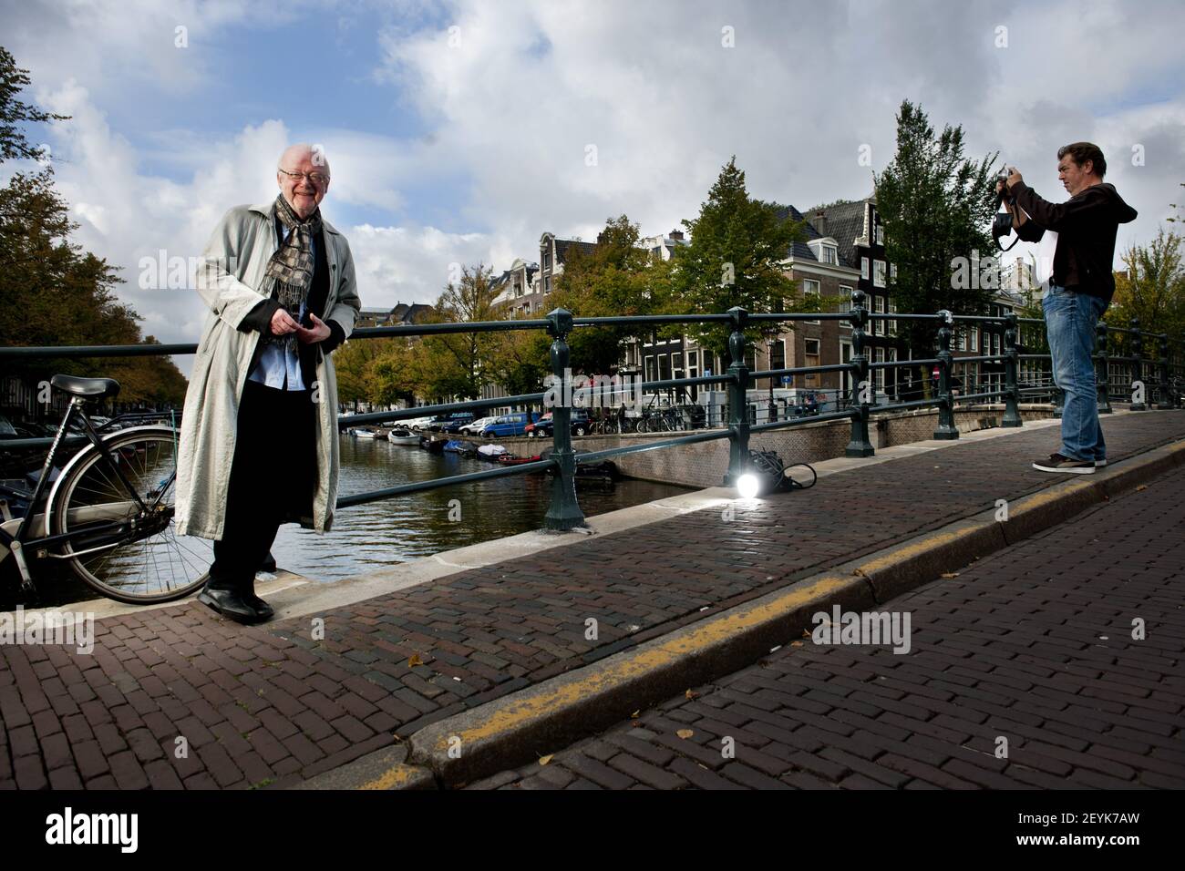 Dutch composer and pianist Louis Andriessen poses for a portrait ...