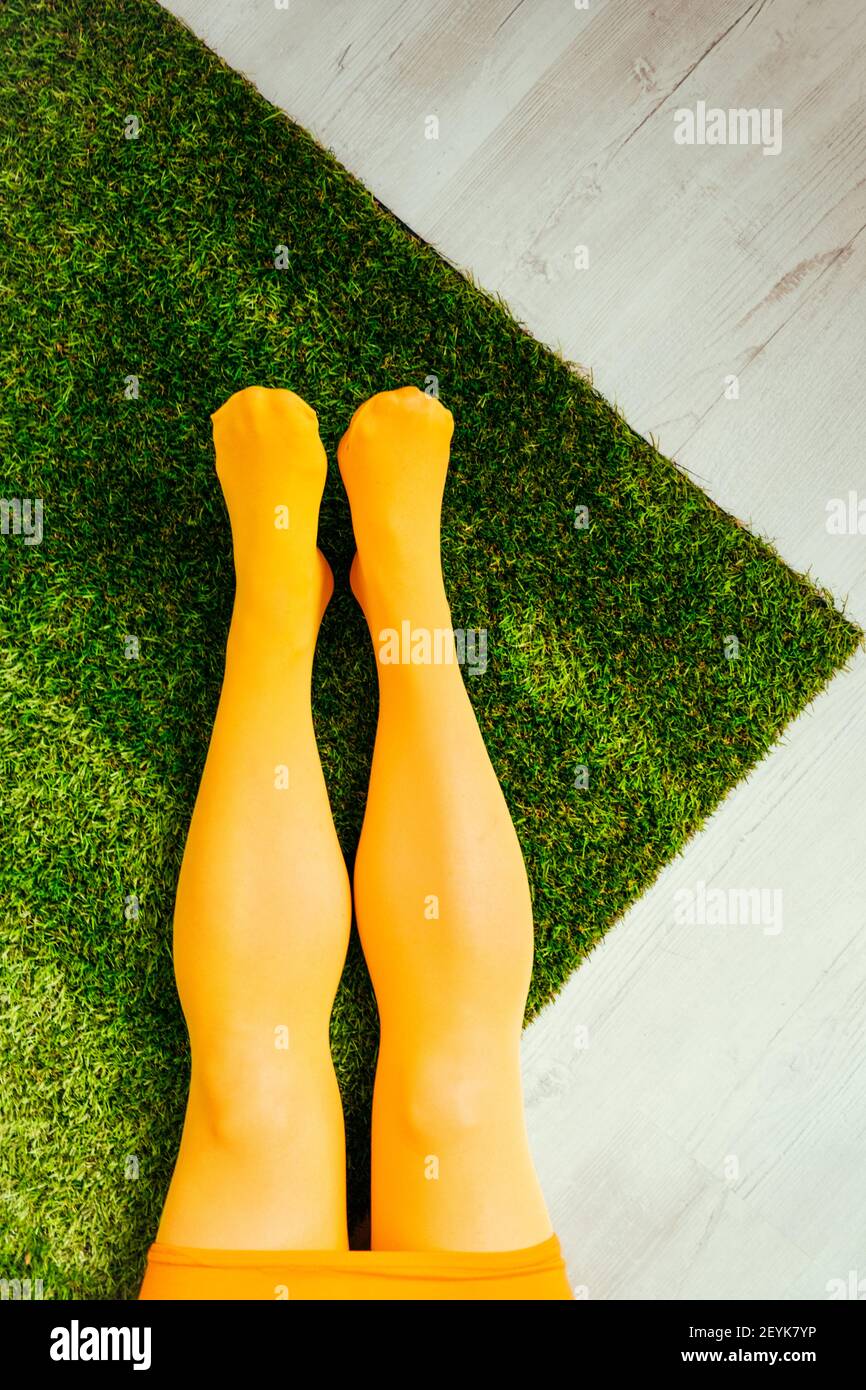 Female legs in tights hi-res stock photography and images - Alamy