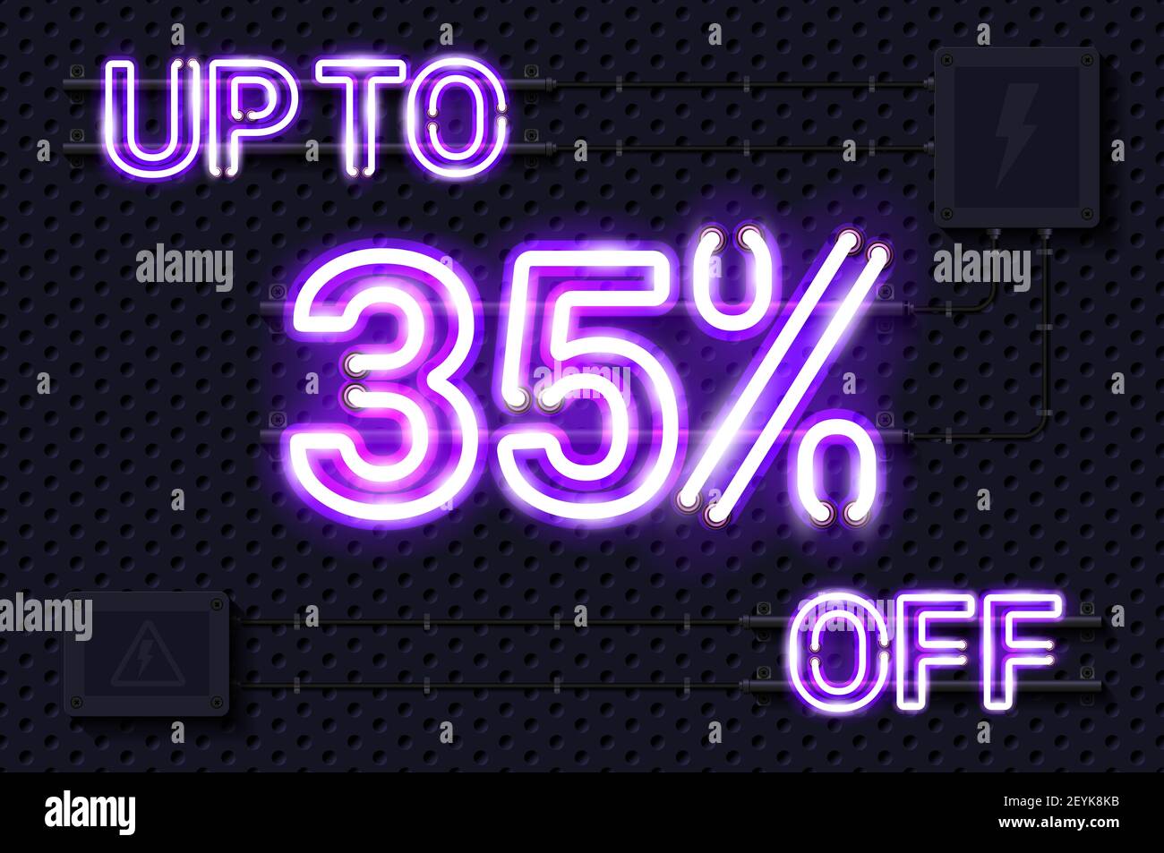 UP TO 35 percent OFF glowing purple neon lamp sign. Realistic ...