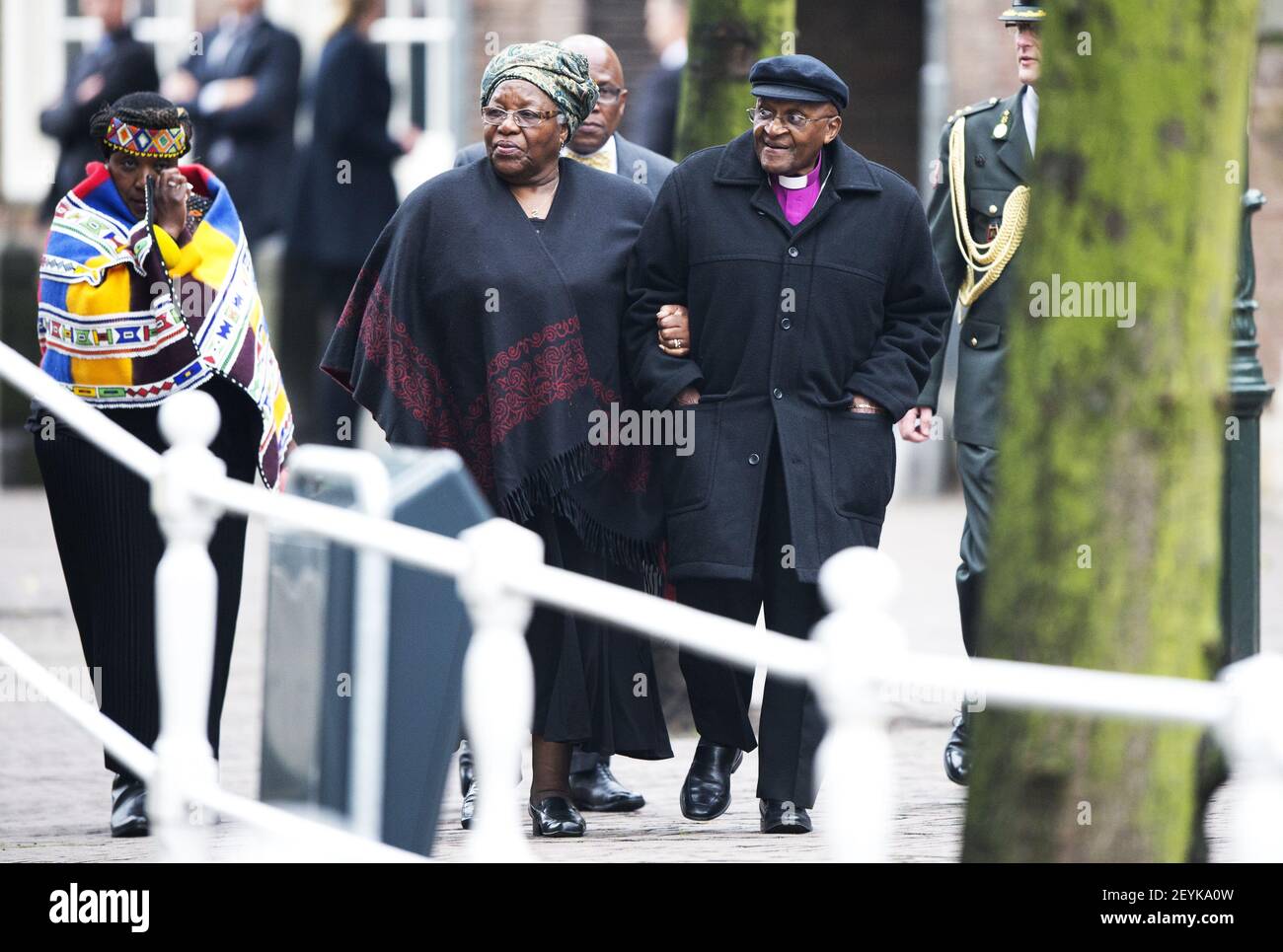 DELFT - South African Archbishop Emeritus Desmond Tutu and his wife ...