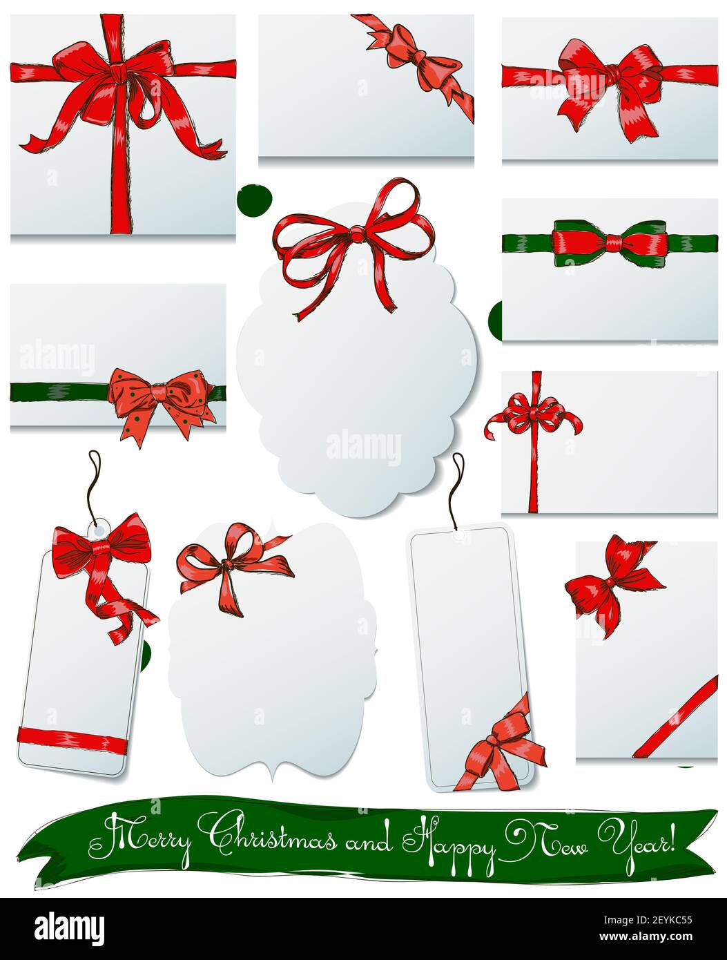 Christmas set new year Cut Out Stock Images & Pictures - Alamy