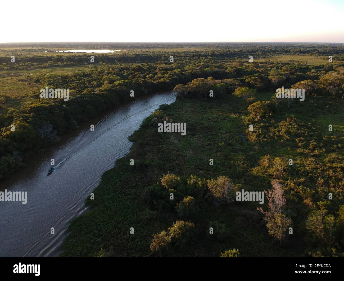 Aerial view of Rio Cuiaba, Pantanal, Mato Grosso, Brazil Stock Photo ...