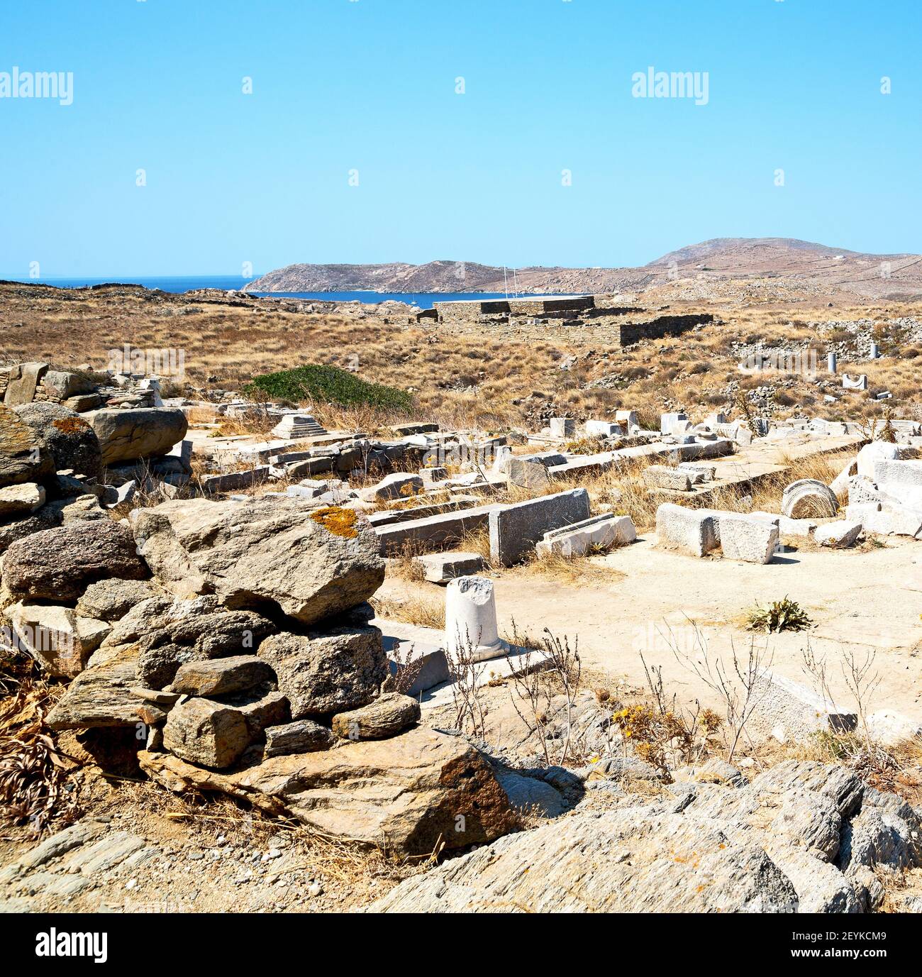 Archeology in delos greece the historycal acropolis and old ruin site ...