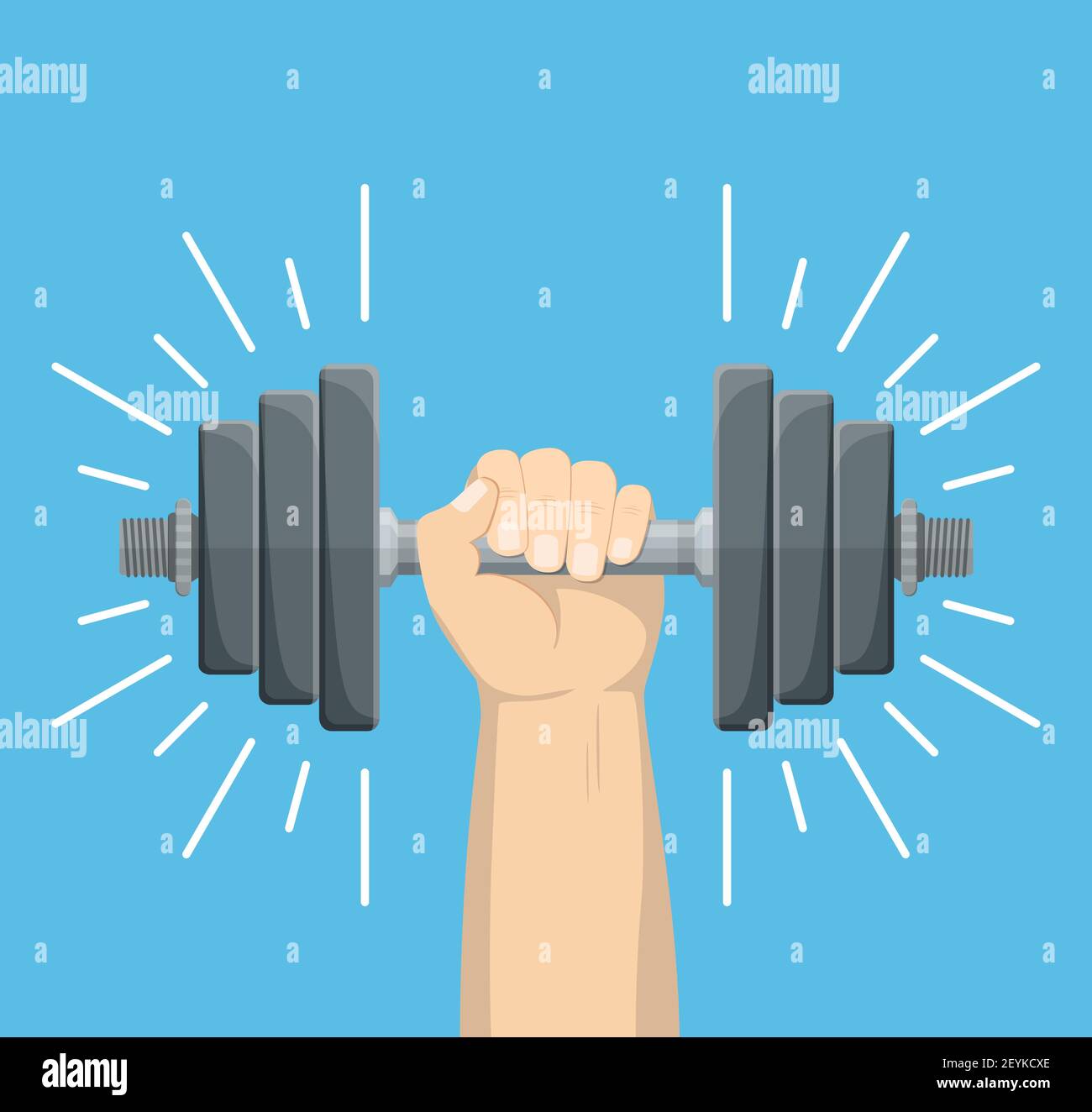 Silhouette hand holding dumbbell weight hi-res stock photography and ...