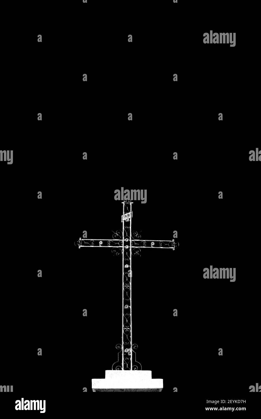 Catholic abstract sacred cross in italy europe and the sky background ...