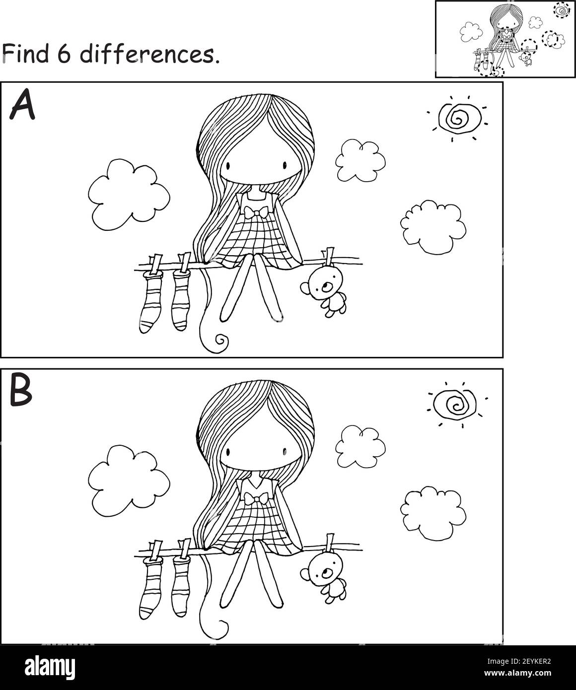 vector cartoon pre school activity game Stock Photo - Alamy