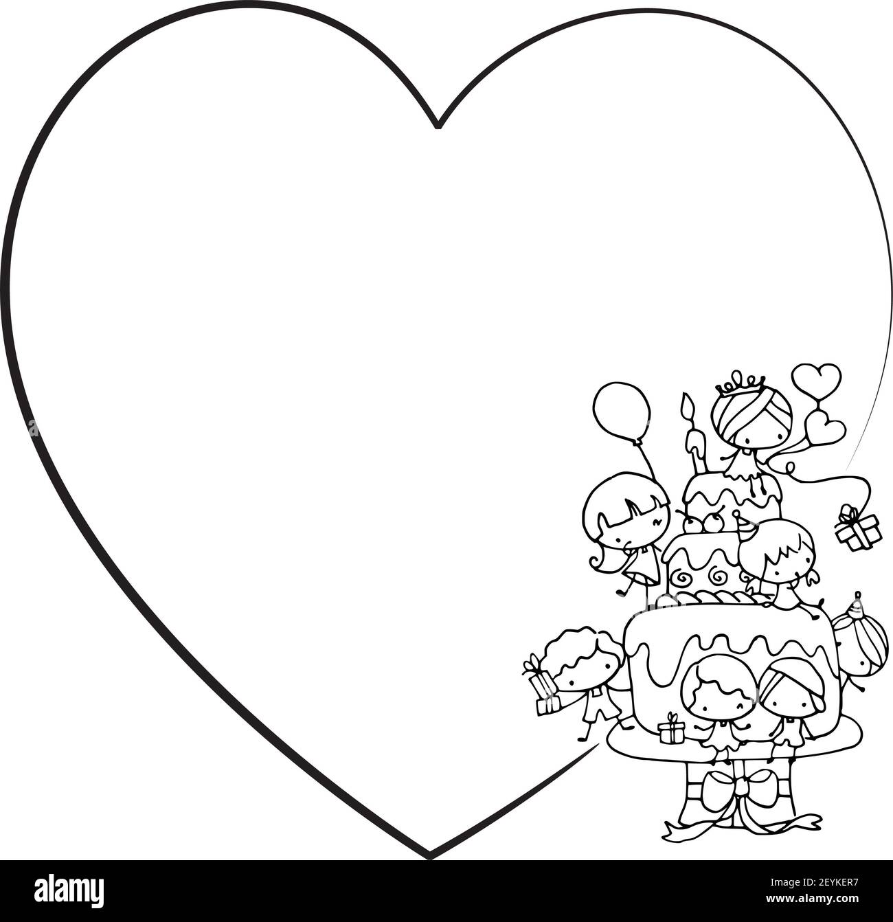 Girl balloons heart boy Cut Out Stock Images & Pictures - Alamy