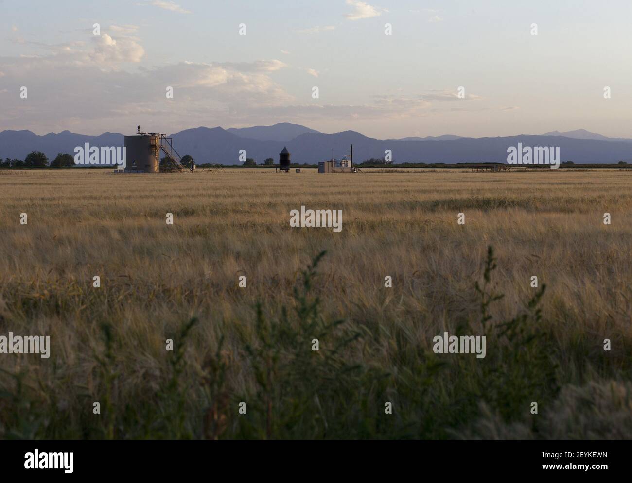 A gas well is visible in the field adjacent to Rod Brueske's family's ...