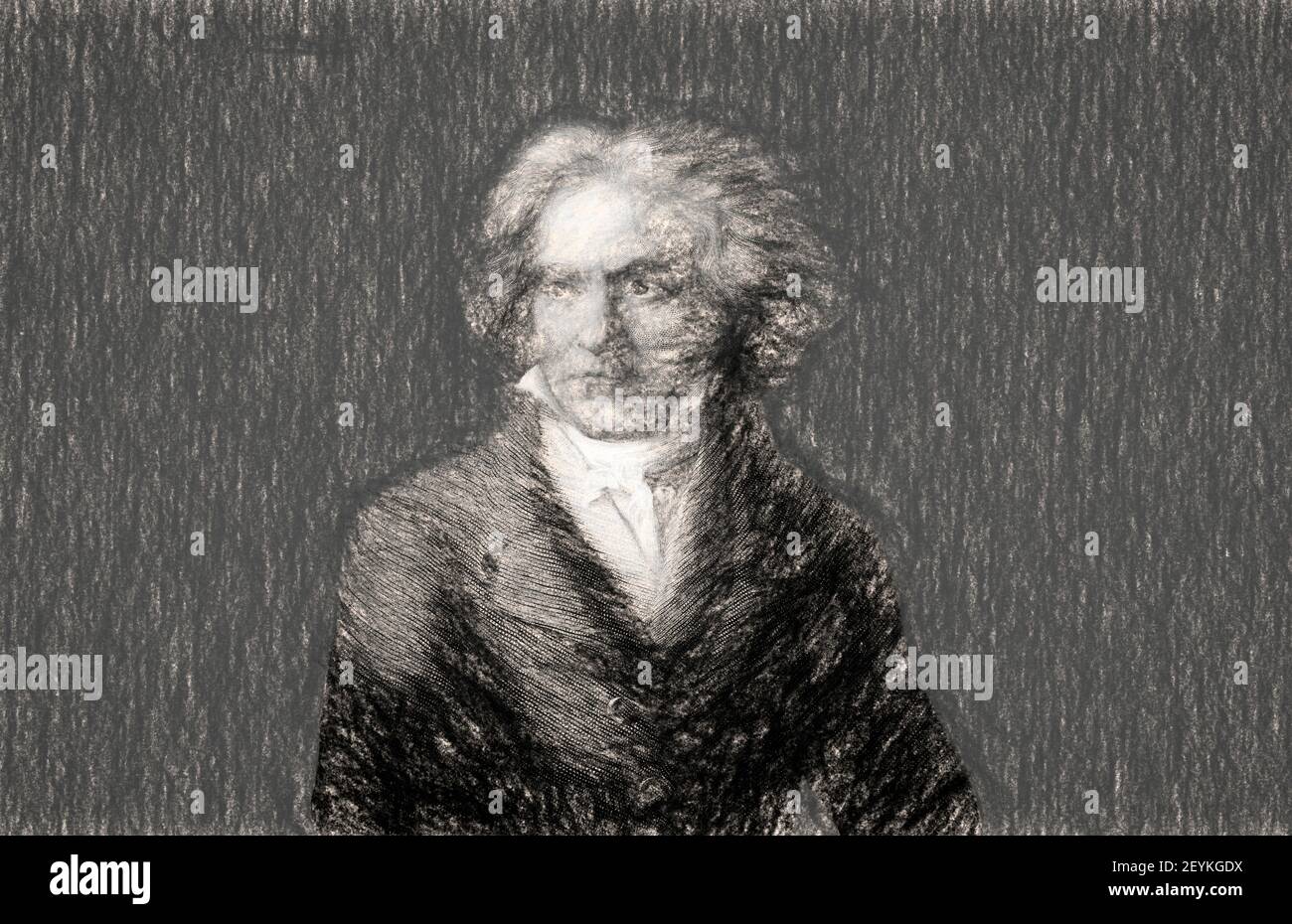 Portrait bust of ludwig van beethoven 1770 1827 hi-res stock ...