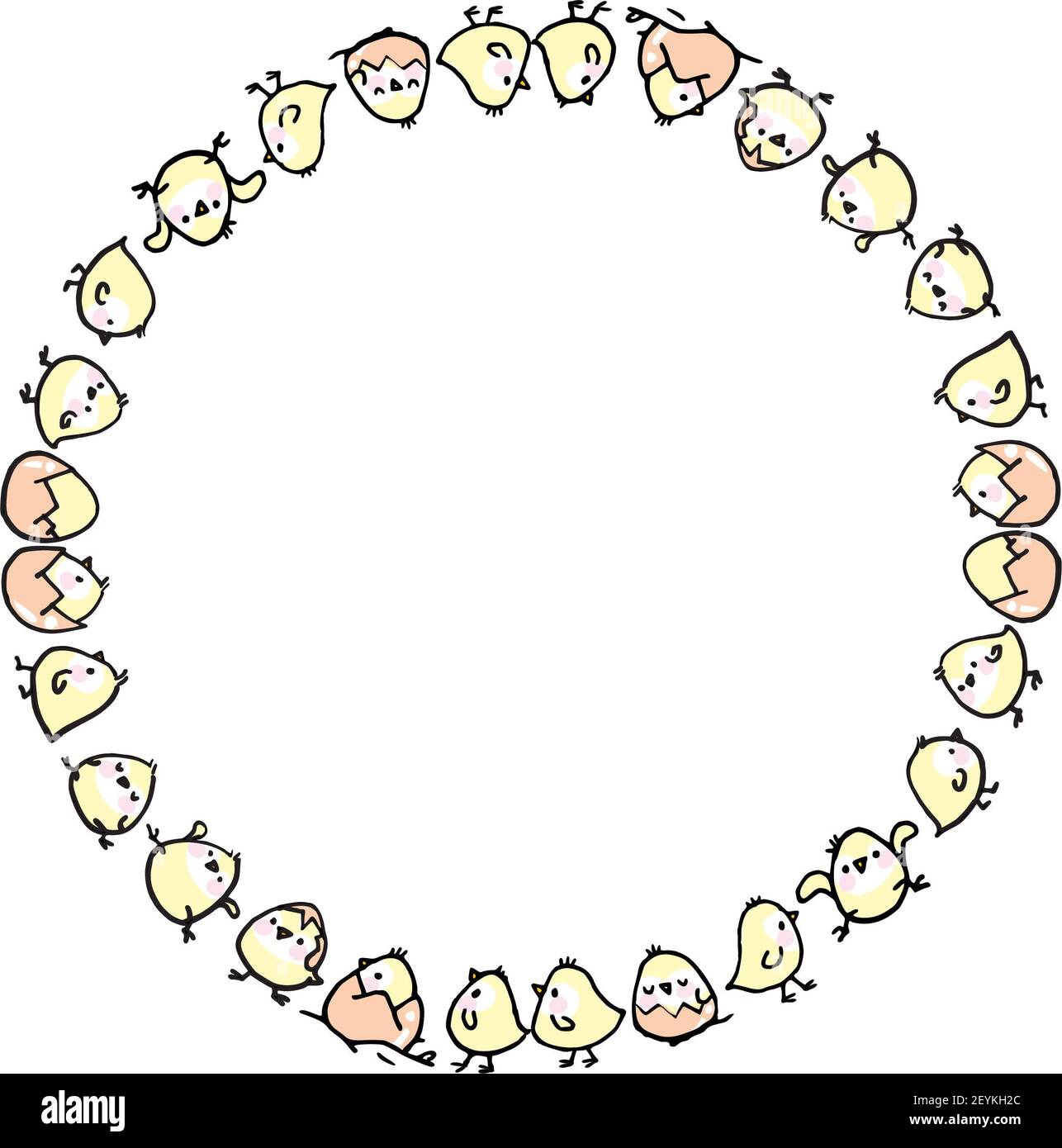 vector cartoon chicks Stock Photo - Alamy