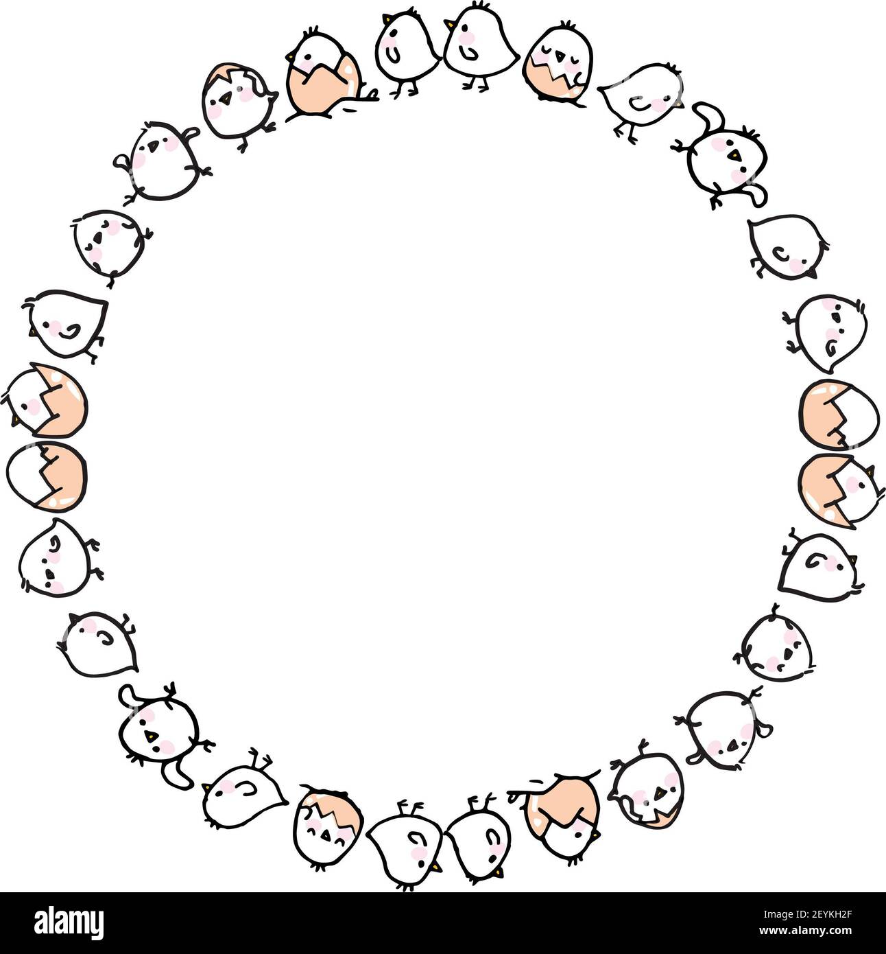 vector cartoon chicks Stock Photo - Alamy