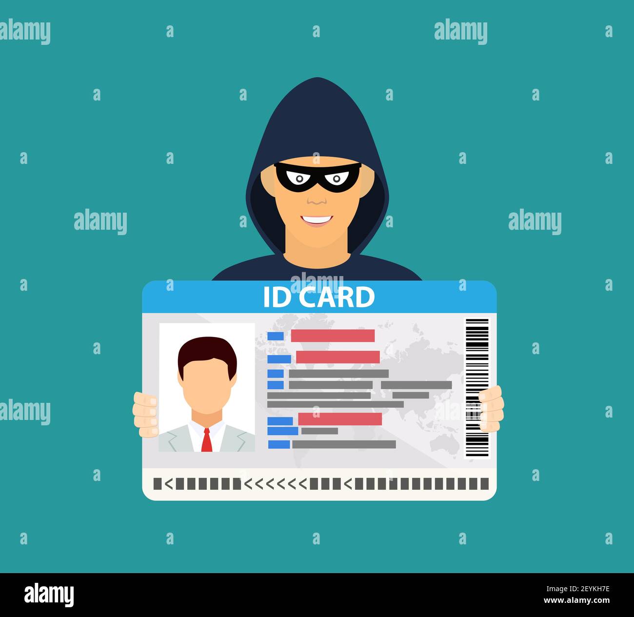 ID card data phishing Stock Vector Image & Art - Alamy