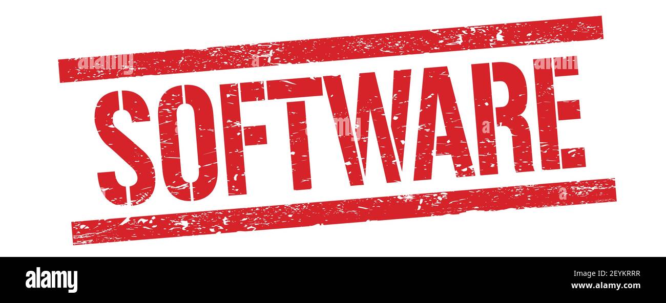 SOFTWARE text on red grungy rectangle stamp sign Stock Photo - Alamy