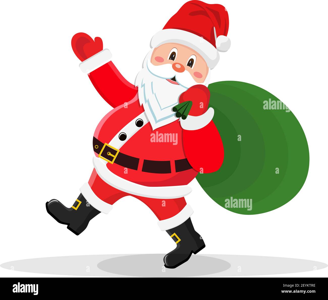 Cartoon illustration santa claus walking hi-res stock photography and ...
