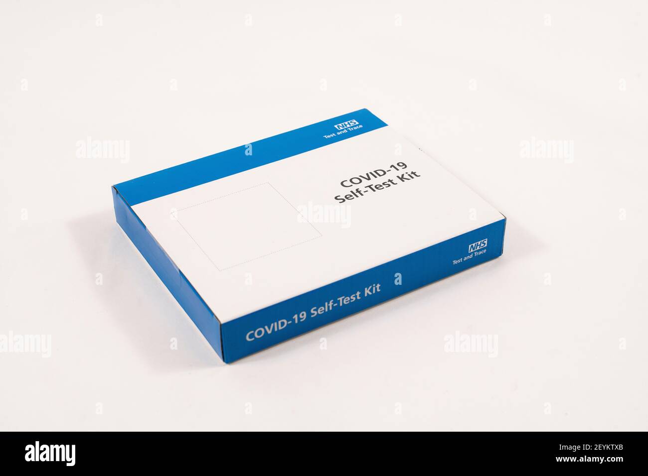 NHS COVID-19 Self-Test Kit on white background Stock Photo - Alamy