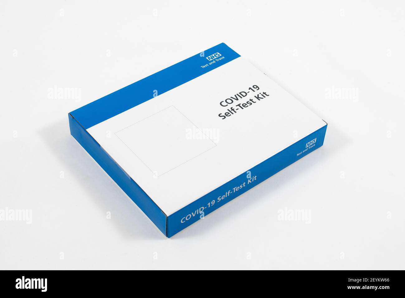 NHS COVID-19 Self-Test Kit on white background Stock Photo - Alamy