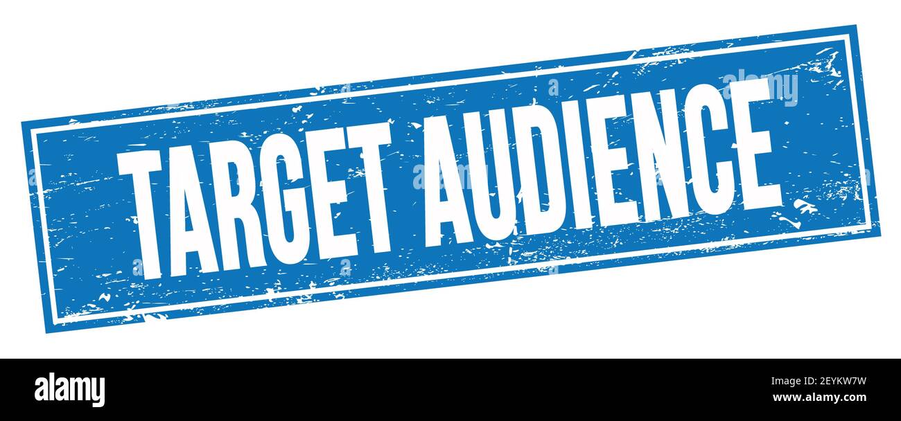 TARGET AUDIENCE text on blue grungy rectangle stamp sign Stock Photo ...