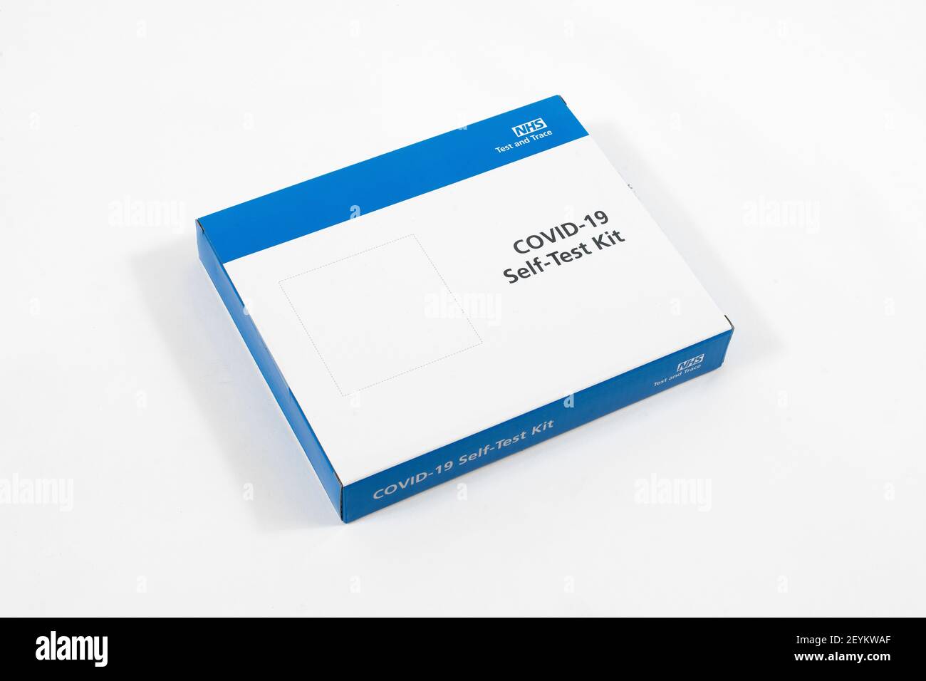 NHS COVID-19 Self-Test Kit on white background Stock Photo - Alamy