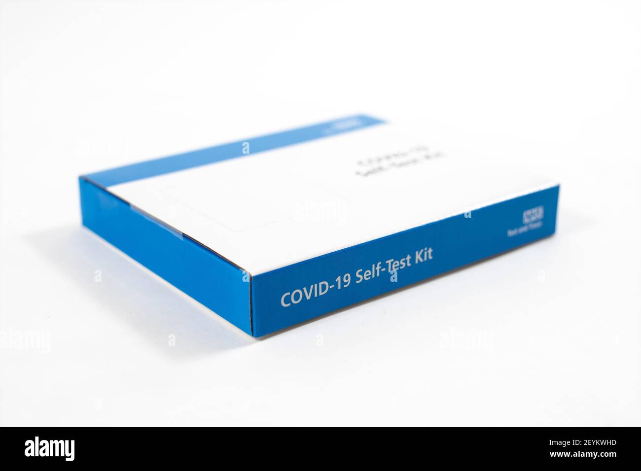 NHS COVID-19 Self-Test Kit on white background Stock Photo - Alamy